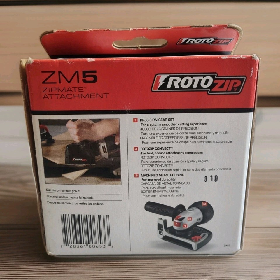 ROTOZIP Zip Mate Spiral Saw Tool Tile Cutting Attachment Kit ZM5 Fits ...
