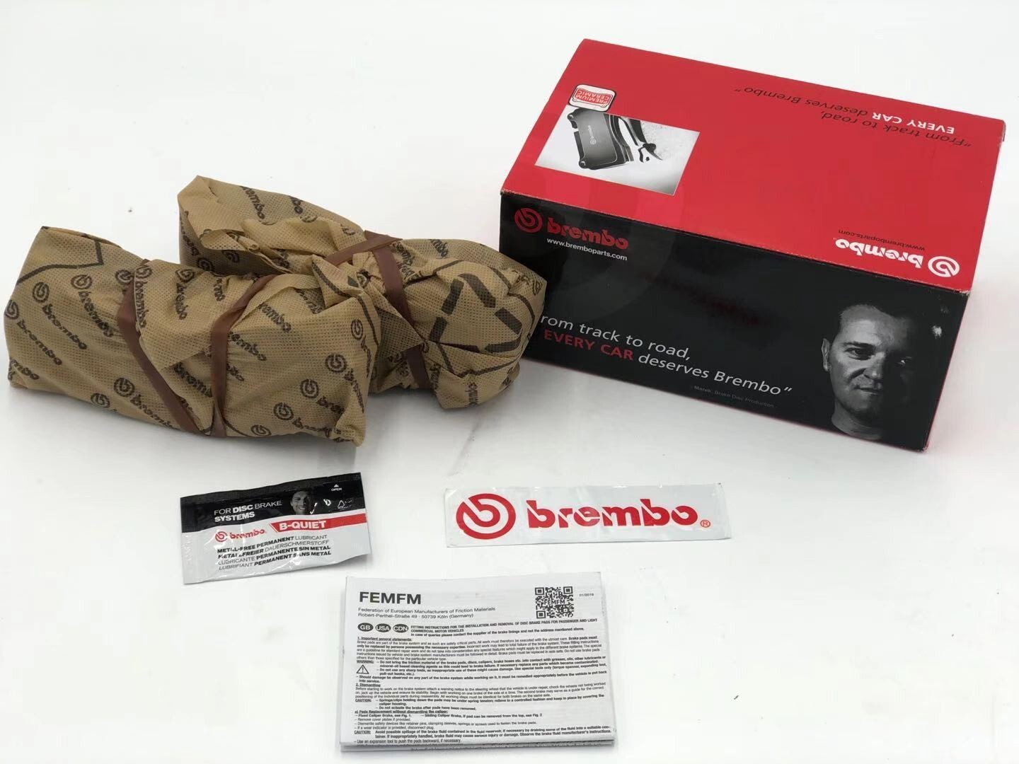 4pcs Front Brembo RED LINE Disc Brake Pads for Subaru Impreza GD GDB 2. ...