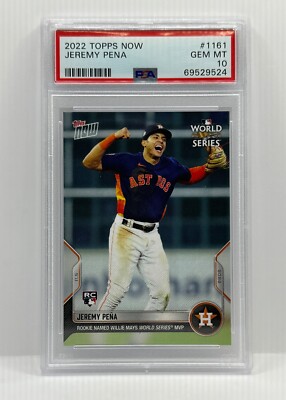 JEREMY PENA Rookie Card 2022 Topps Now #1161 PSA 10 World Series MVP ...