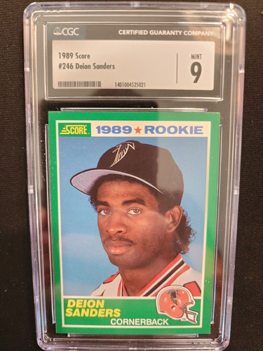1989 SCORE DEION SANDERS ROOKIE CARD RC #246 CGC MINT 9 | eBay