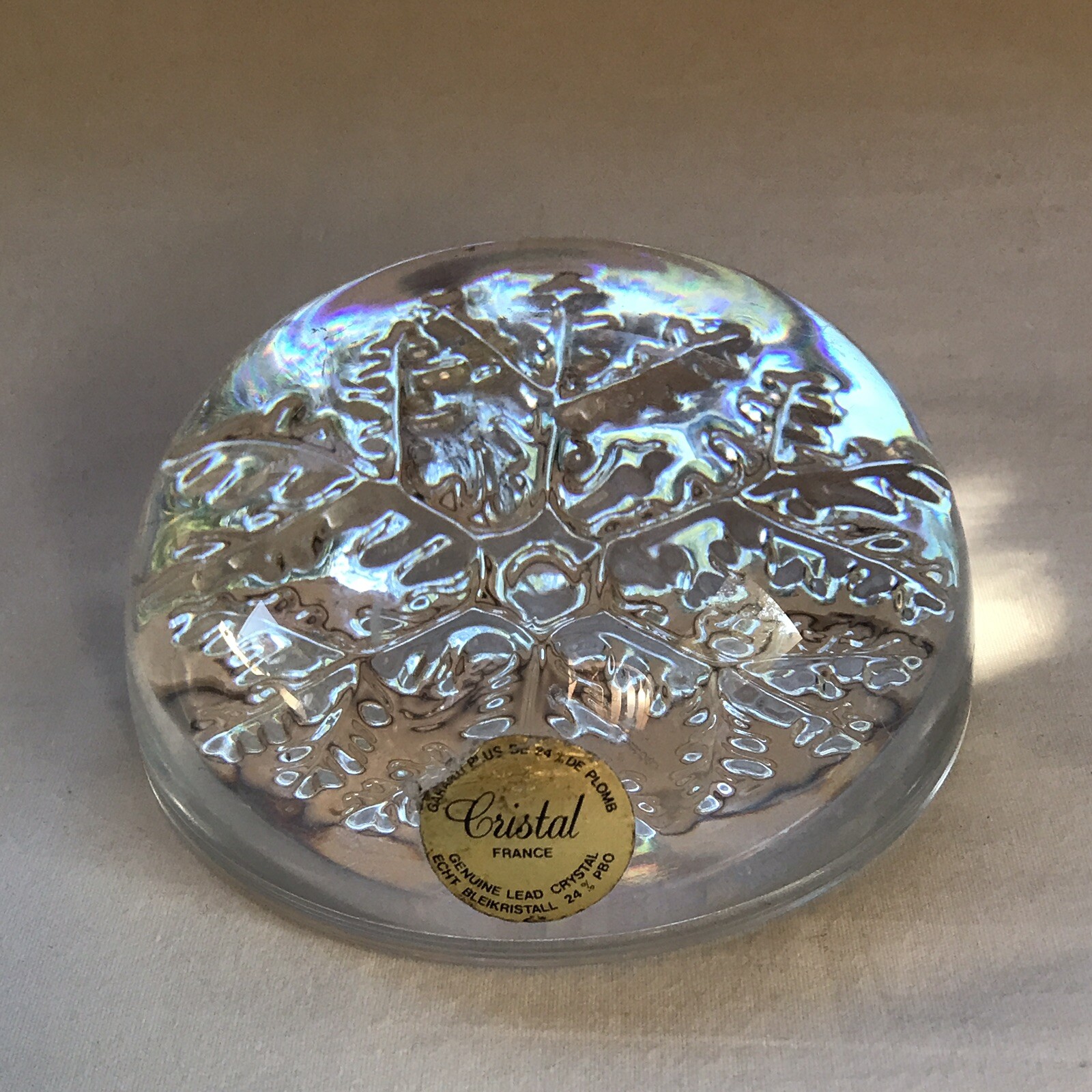 Cristal France 24% Genuine Lead Crystal Paperweight Snowflake | eBay