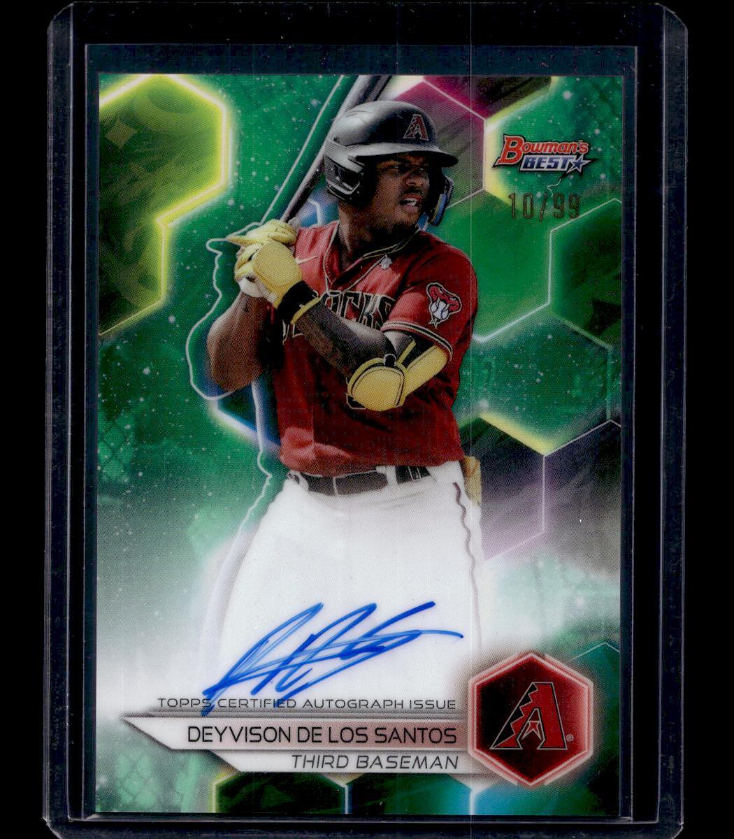 Deyvison De Los Santos 2023 Bowman's Best #B23-DD Green Refractor Auto ...