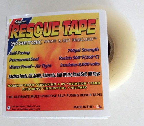 RESCUE TAPE 3-PACK CLEAR SILICONE SELF-FUSING WATERPROOF EMERGENCY ...