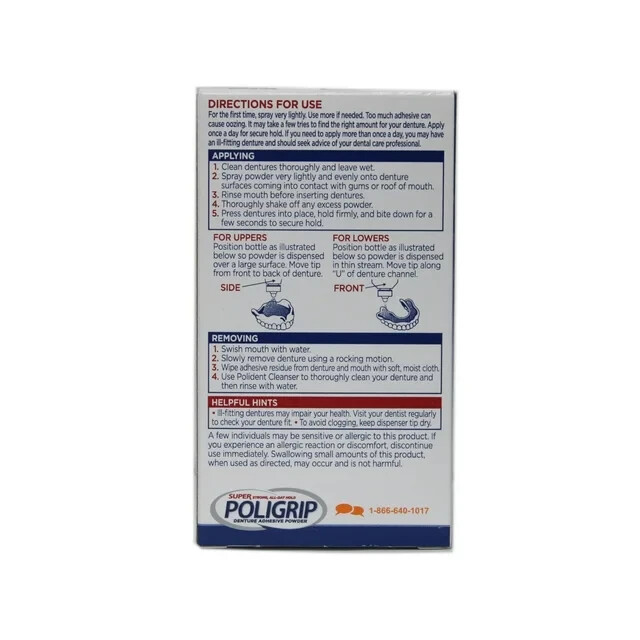 3 x Poligrip Denture Adhesive Fixative Powder 45g (Alternative to Ultra ...