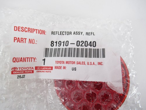 Genuine OEM Toyota 81910-02040 Rear Reflector Assy 11-20 Sienna 09-10 ...