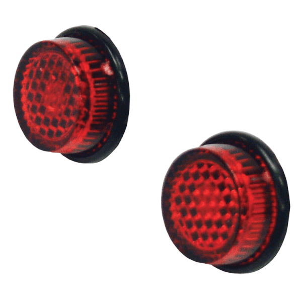 Bike It Pack Of 2 Red Stick On Number Plate Reflectors | eBay