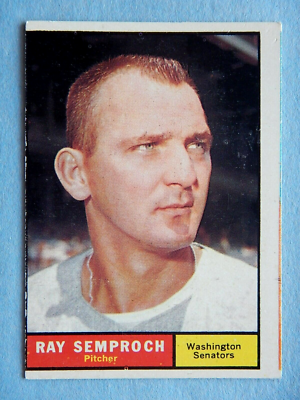 Ray Semproch #174 Topps 1961 Baseball Card (Washington Senators) *G | eBay