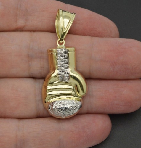 10k Yellow Gold Over Diamond Cut 3D Boxing Glove Pendant | eBay