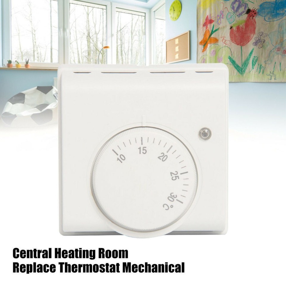Home White Central Heating Room Temp Replace Thermostat Mechanical Stat ...