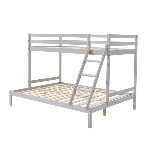 Triple Double Sleeper Bunk Bed Frame Wooden Slatted 3FT & 4FT6 Bed with ...