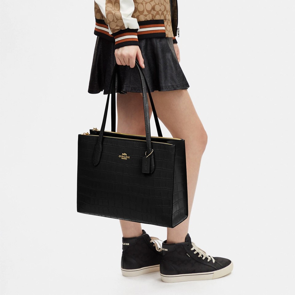 NWT COACH Nina Tote In Signature Canvas /leather CL399/CL654/CL398 ...