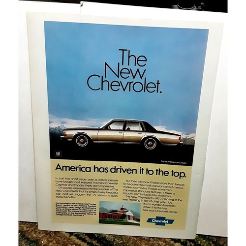 1978 1979 Chevy Caprice Classic Car Original Print Ad | eBay