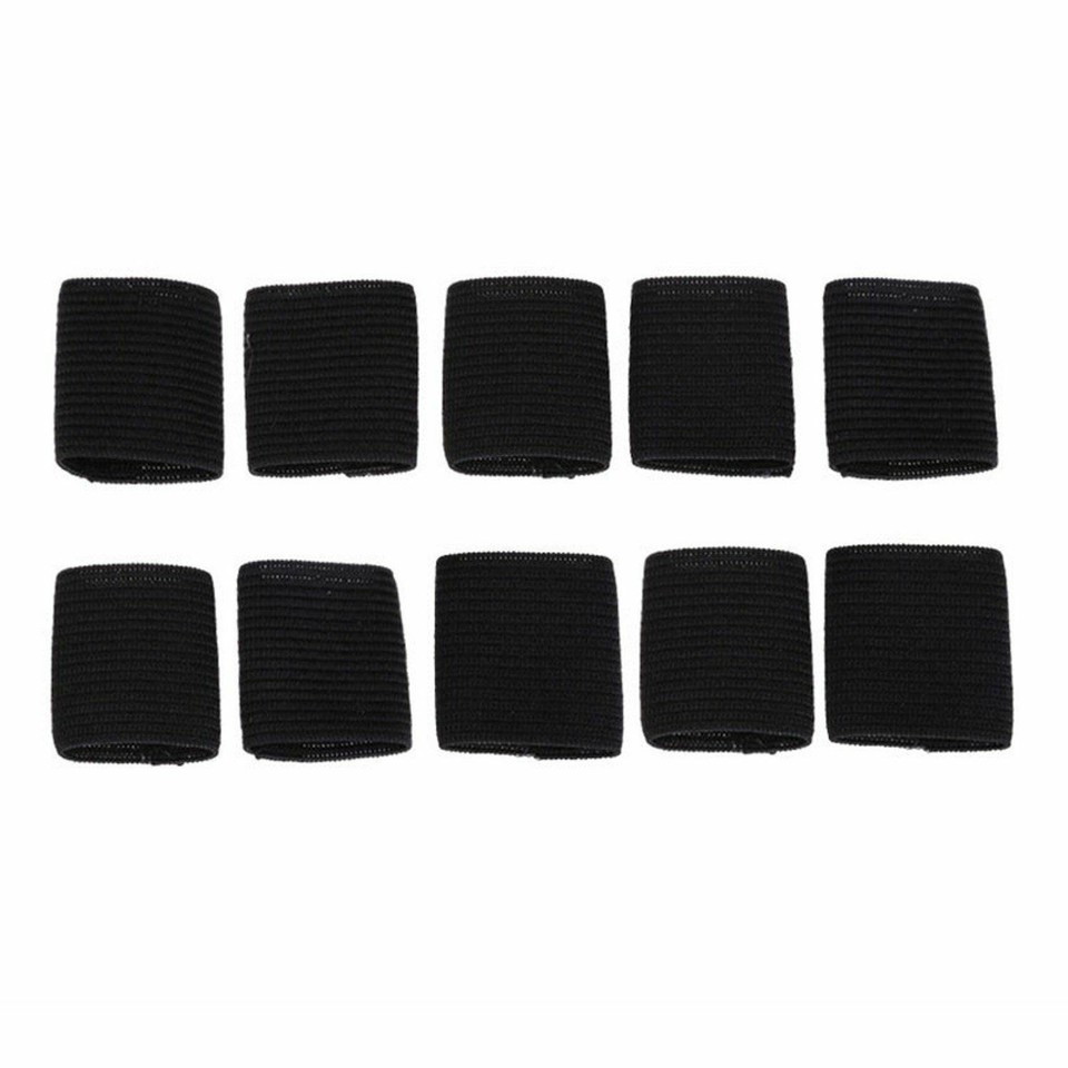 10 x BLACK STRETCHY FINGER PROTECTOR Arthritis Support Sports Aid | eBay UK