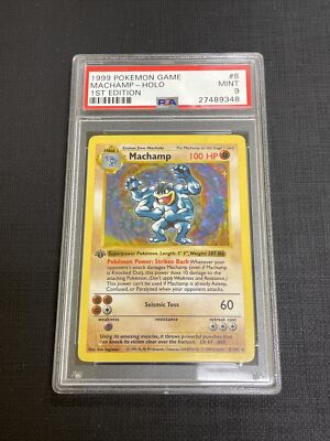 1999 Pokemon Machamp Shadowless 1st Edition PSA 9 HOLO MINT WOTC | eBay