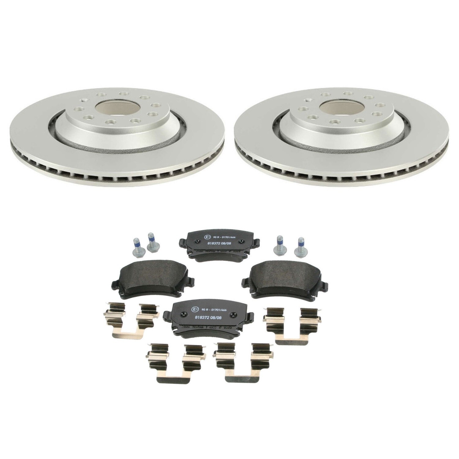 SHW Performance OEM Rear Disc Rotors Textar Pads Brake Kit for VW ...