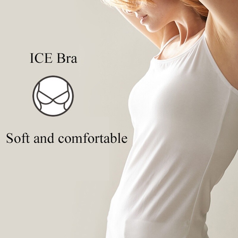 Womens Tank Tops Adjustable Strap Camisole With Built in Padded Bra ...