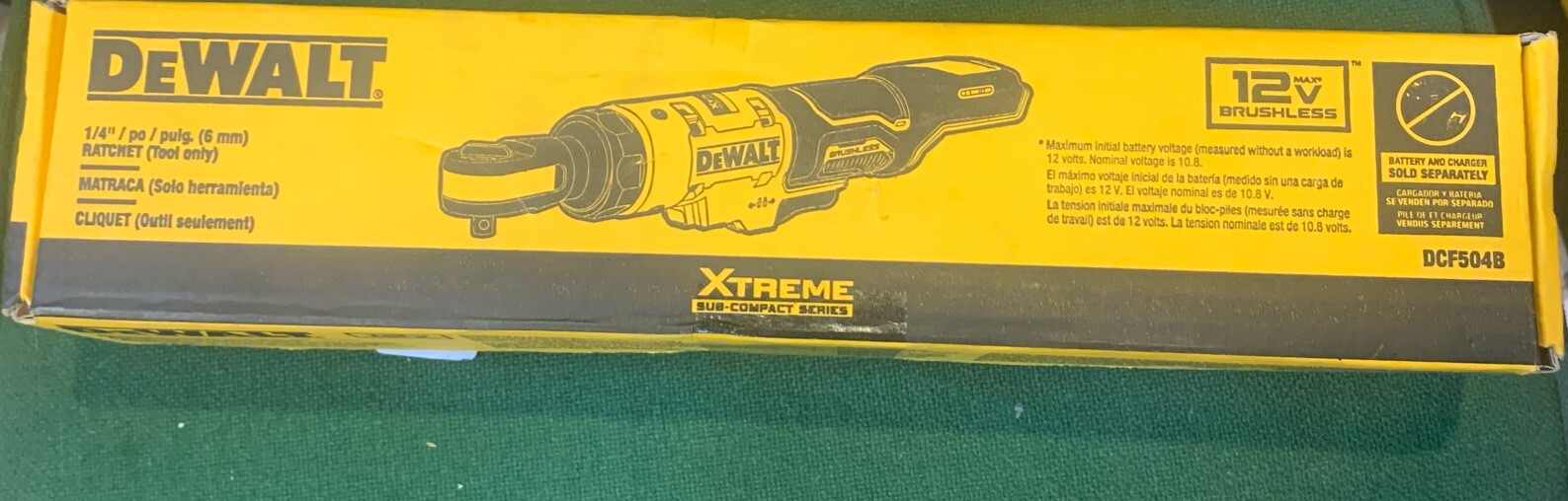 DEWALT XTREME 12V MAX Brushless 1/4 in. Ratchet (DCF504B) (Tool Only ...