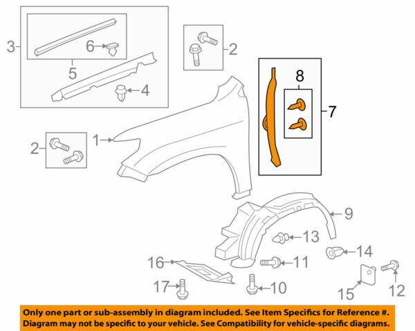 53828-60040 Toyota Protector, front fender side panel, lh 5382860040 ...