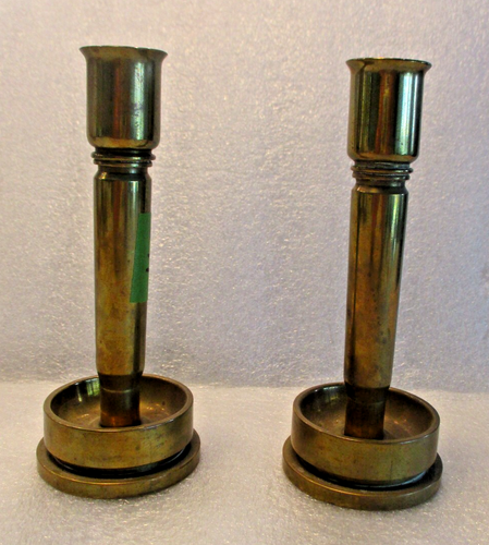 1944 WW2 U.S. Navy Trench Art Shell Casing 40mm Candle Holder PAIR 6 ...