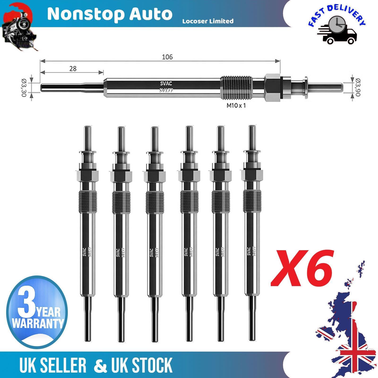 6X Glow Plugs For BMW 1 2 3 4 5 6 7 8 Series X1 X2 X3 X4 X5 X6 X7 ...