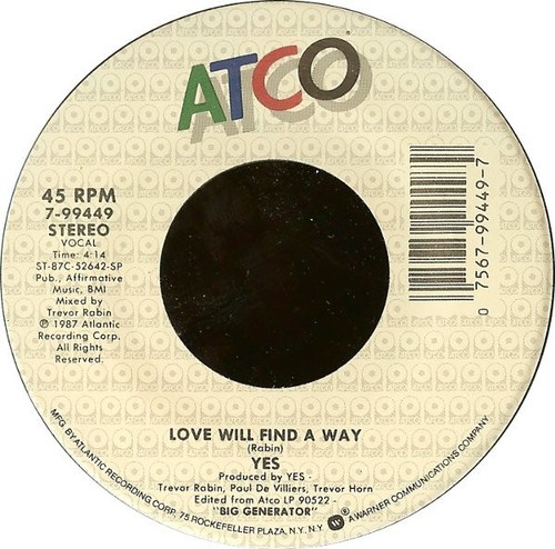 Yes - Love Will Find A Way READ DESCRIPTION (7", Single, Spe) (Very ...