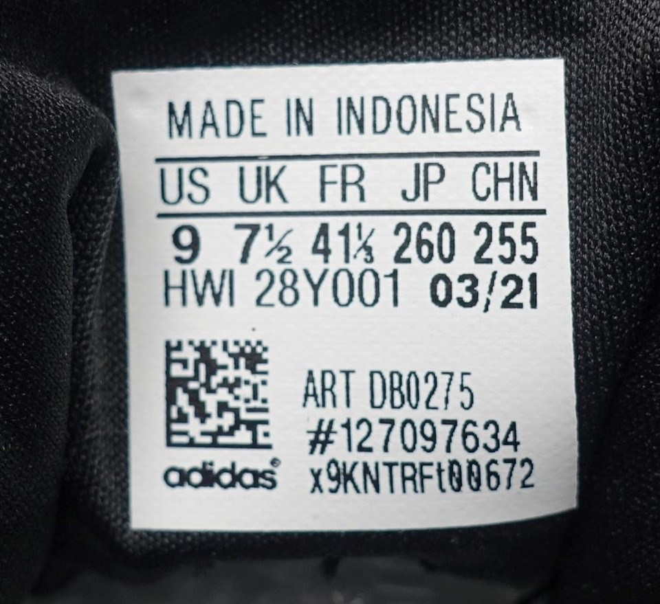 Women Adidas QT Racer Black/White Nylon Sz 9 Athletic Sneaker New w ...