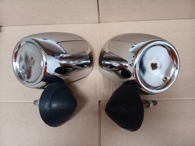 Pair Of Front Bumper Bullet Guards 57-57 Chevy Bel Air 210 150 Gasser ...