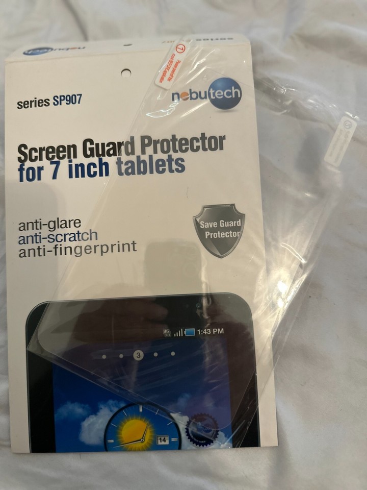 Screen guard protector for 7 inch tablets, clear anti-glare, anti ...
