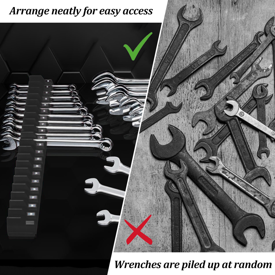 Magnetic Spanner Organiser Holder - Wrench Rack Stand - Mechanic ...