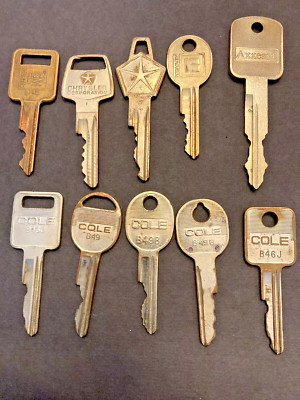 Vintage Chevrolet GM Cole Chrysler Access Keys Lot of 10 | eBay