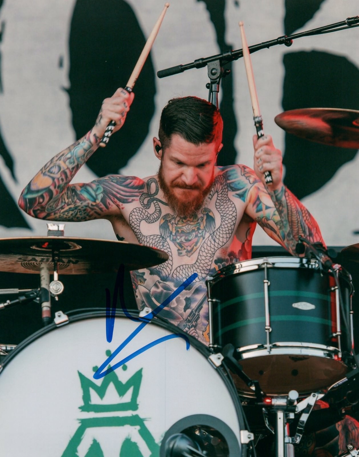 Andy Hurley Fall Out Boy FOB Drummer Concert Signed 8x10 Photo COA 2 ...