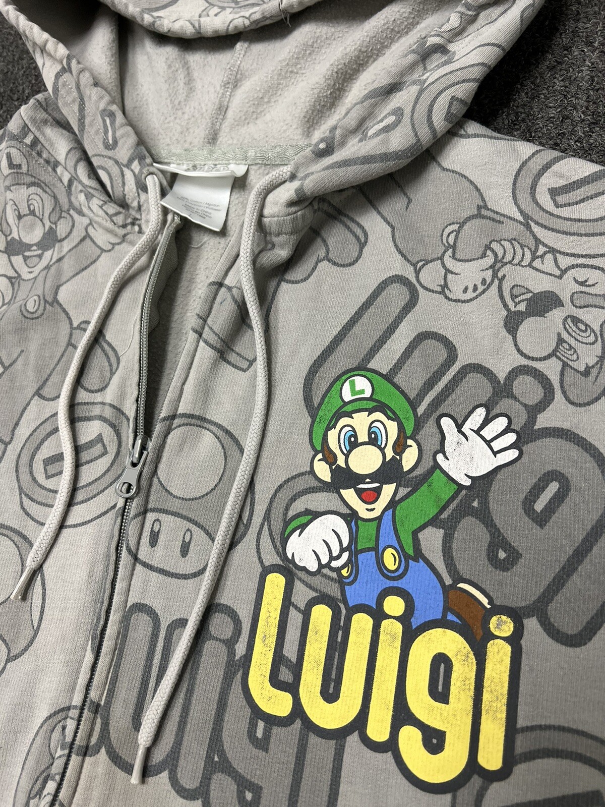 Vintage Nintendo Super Mario Luigi AOP Jacket size La… - Gem