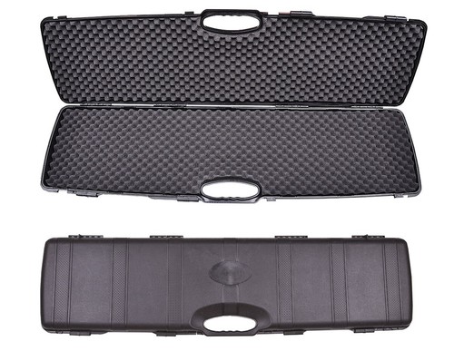 Black Gun Case Foamed Lined Hard Case Rifle Shotgun Airsoft. Hard ABS ...