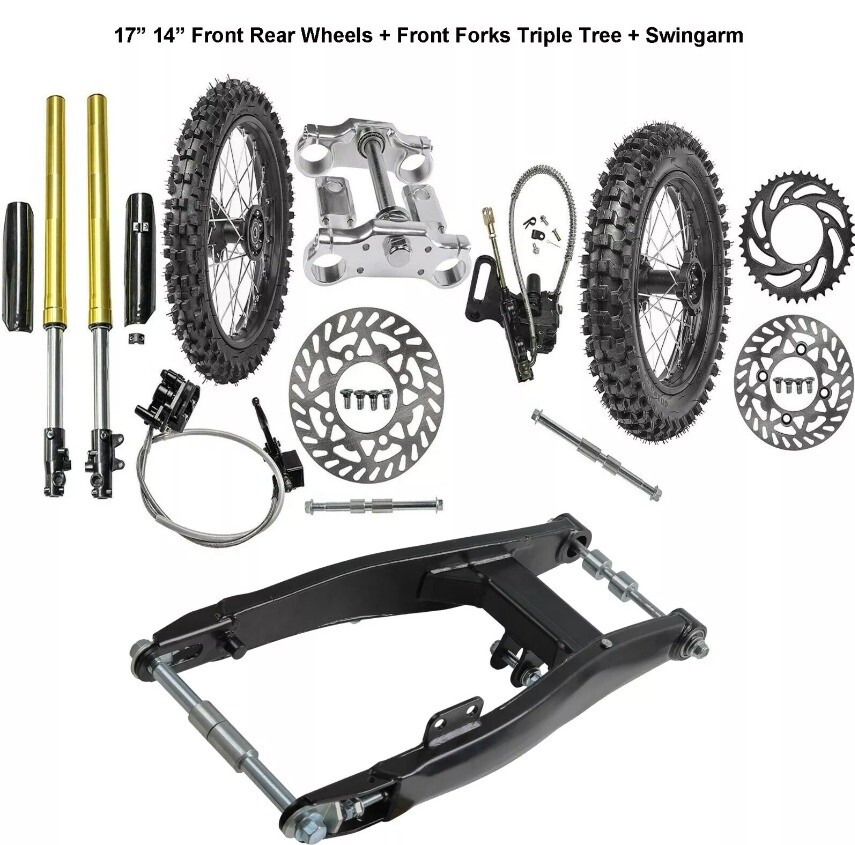 70/100-17 90/100-14 Tire Wheel Front Fork Dirt Bike Taotao Apollo SSR ...