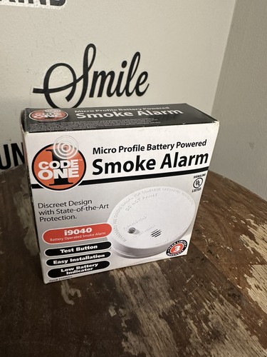 Kidde Smoke Alarm Code One i9040 Micro Profile Battery Powered Easy ...