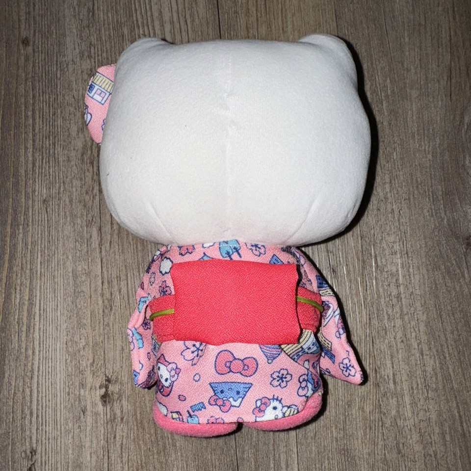 Hello Kitty Sanrio Japanese Geisha Pink Kimono Plush Toy Doll Rare 8 ...