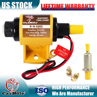 17301 Universal Micro Electric Fuel Pump 2-4.5 PSI SAFE FOR USE WITH ...