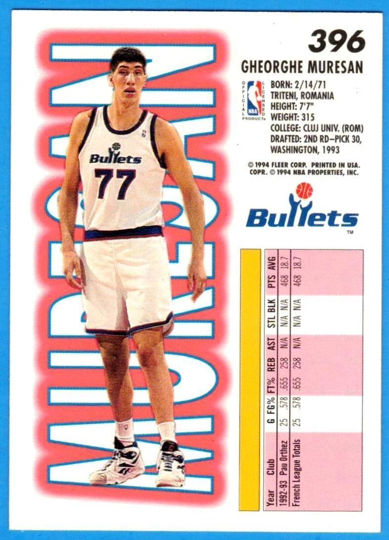 Gheorghe Muresan Height