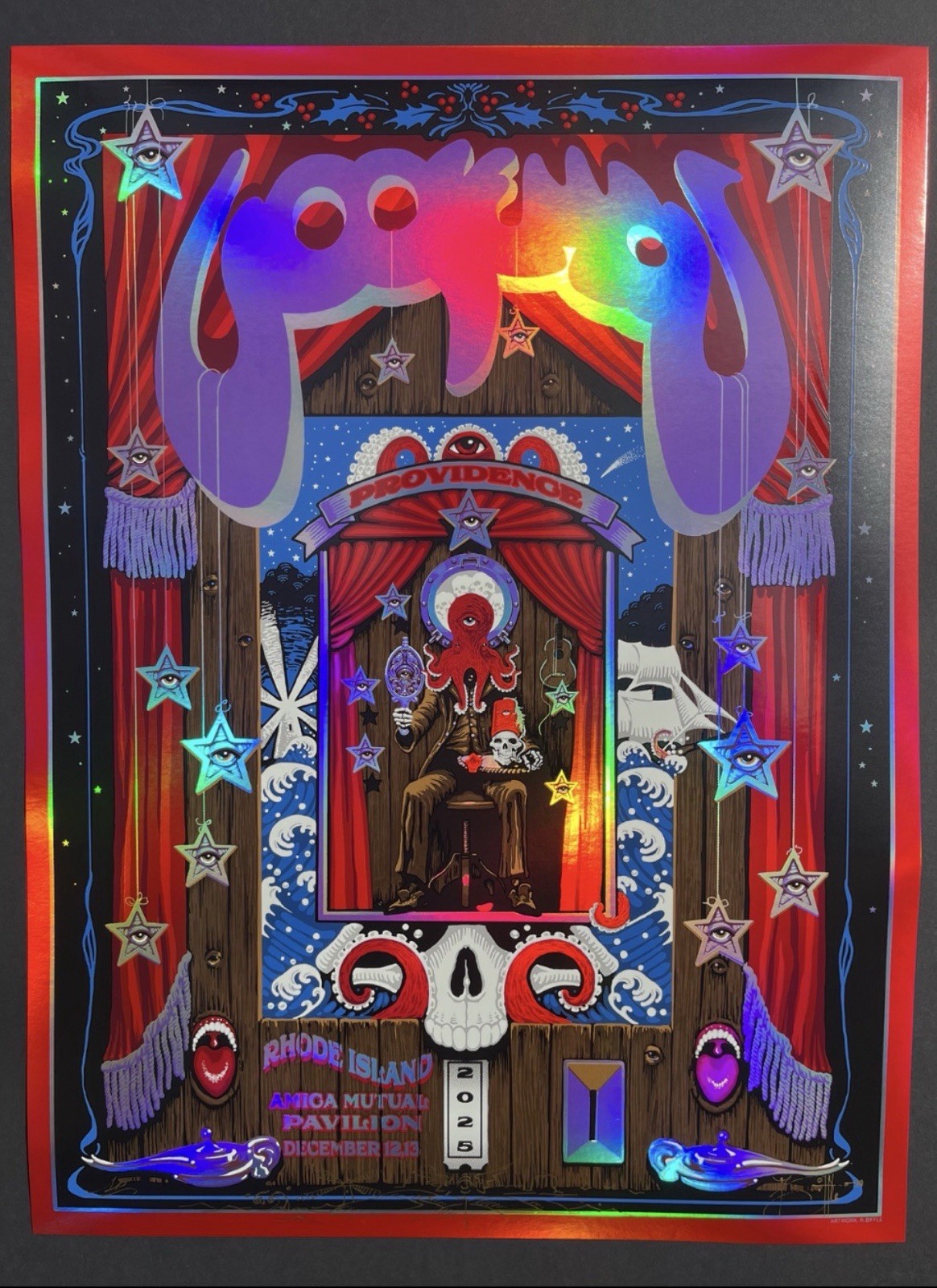 Goosemas 2025 Goose Providence, Rhode Island Rainbow FOIL Poster ...