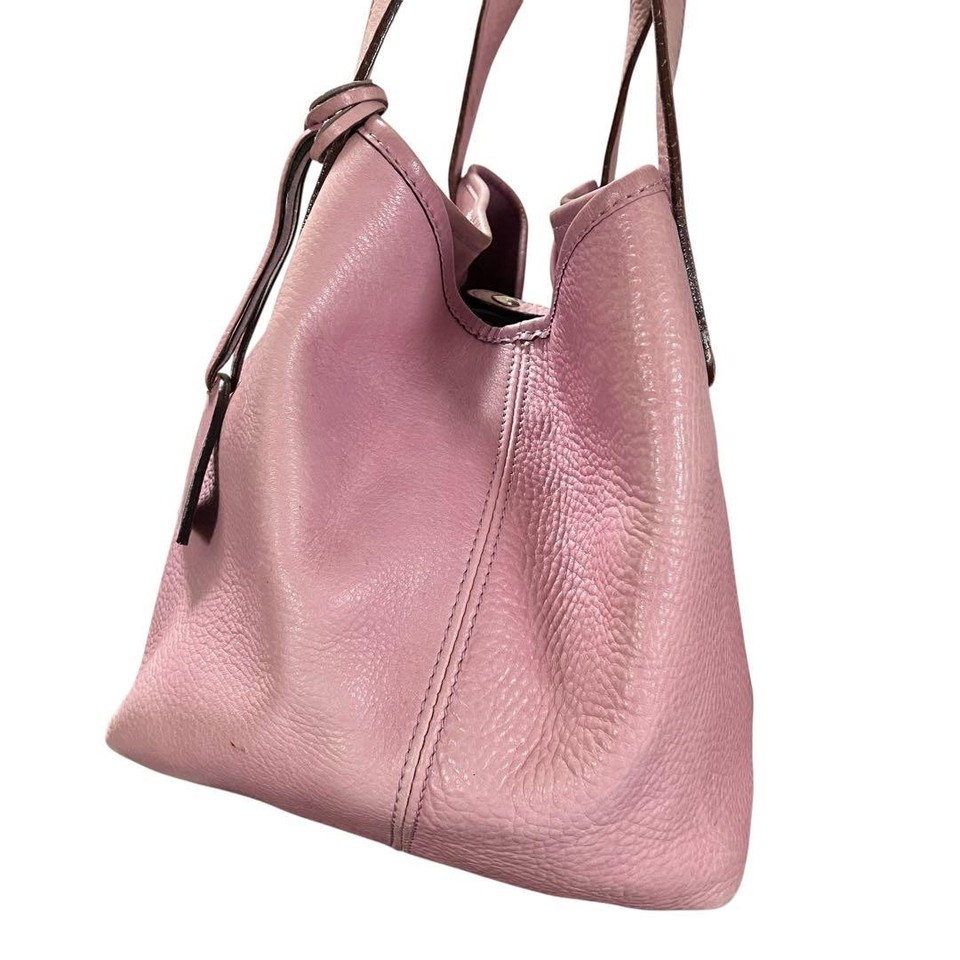 Max Mara Genuine Leather Tote Hand Bag Shoulder Carry Stains Minimal ...