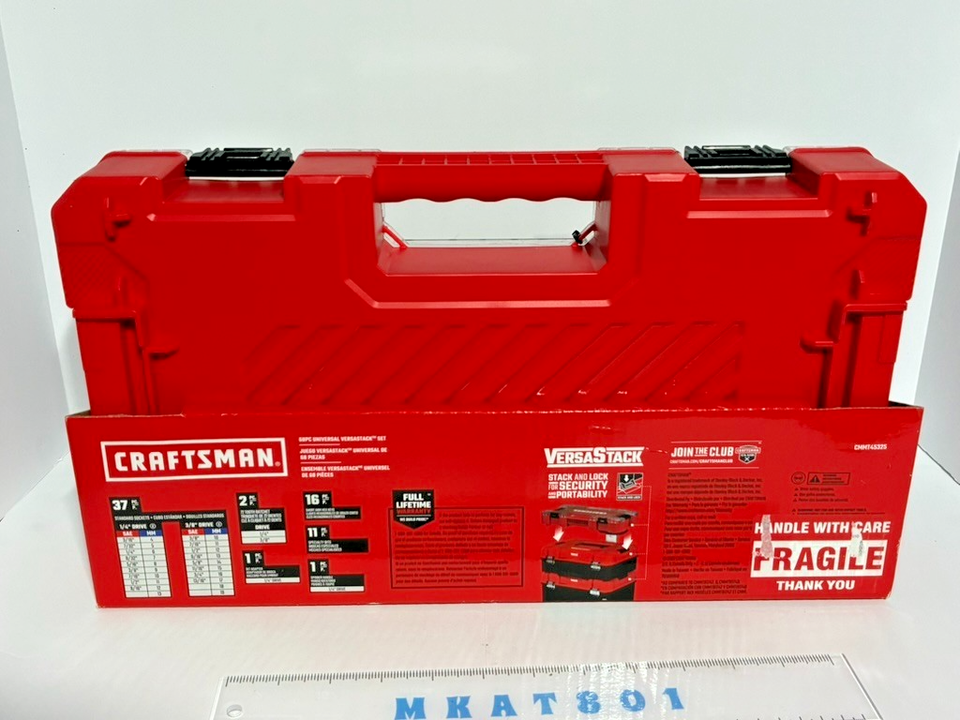 CRAFTSMAN VersaStack 68pc Mechanics Tool Set CMMT45325. | eBay