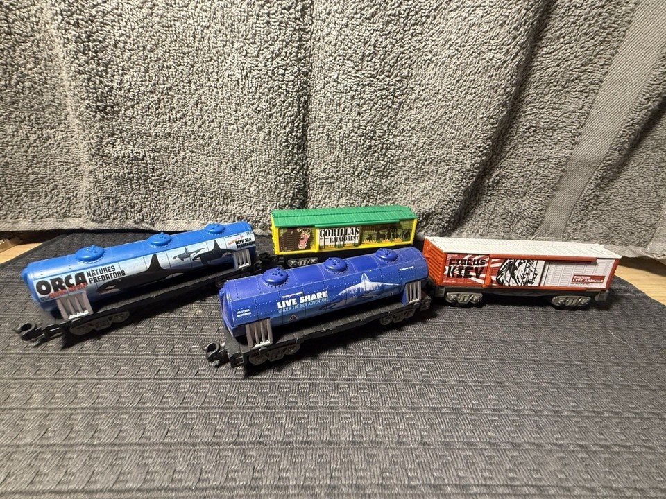 4 Jakks Pacific Power Trains Animal Freight Cars Lot No Box | eBay