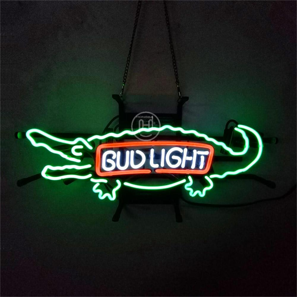 19"x10"New BVD Light Alligator Neon Sign Light Handcraft Artwork ...
