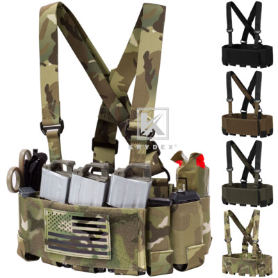 KRYDEX Concealed Carry Low-Vis 5.56 Ready Chest Rig Tactical Elastic ...