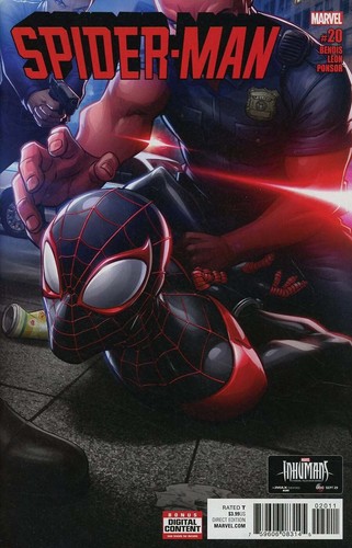 SPIDER-MAN 20 PATRICK BROWN NM MILES MORALES HANDCUFFED POLICE COVER ...