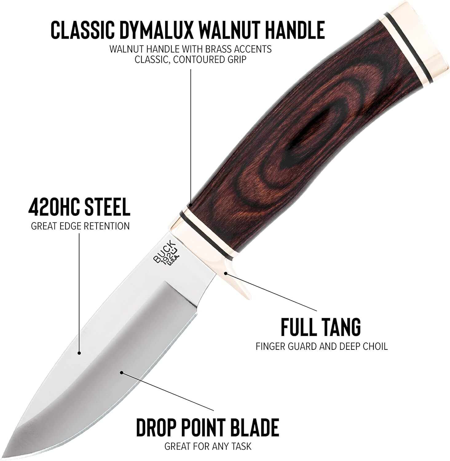 Buck Vanguard 192 with imported leather sheath 33753025846 | eBay