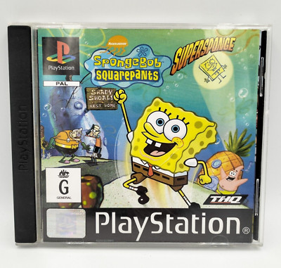 PS1 PlayStation 1 Spongebob Squarepants Supersponge Game PAL Complete w ...