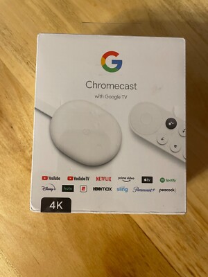 Google Chromecast with Google TV White 4K | eBay