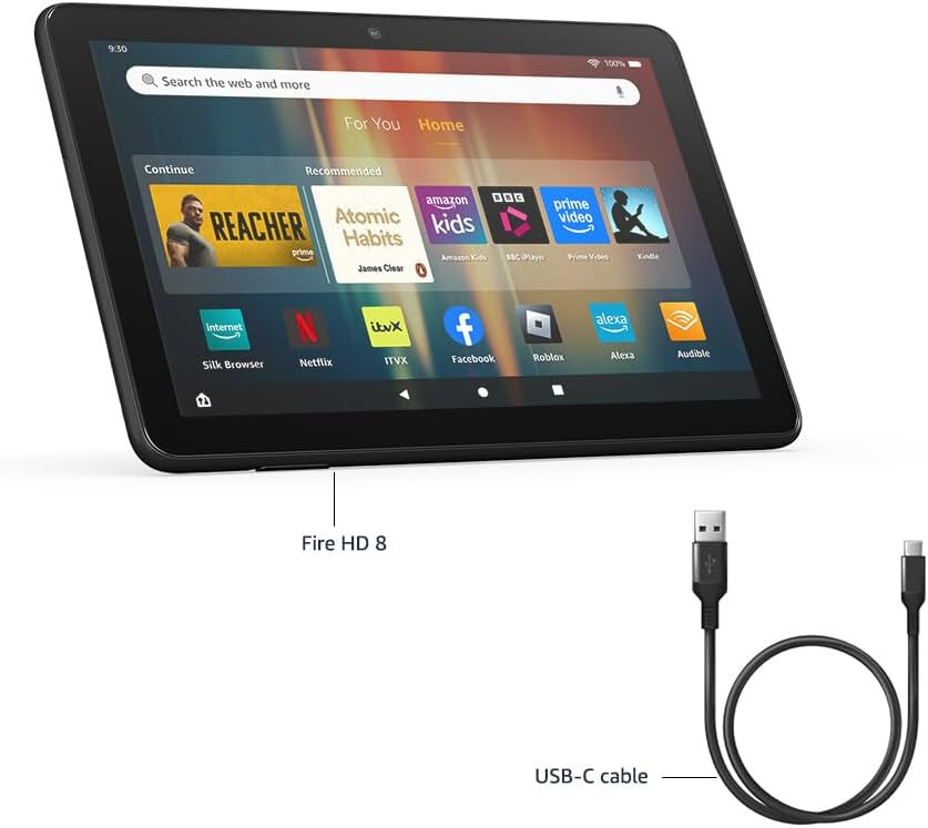 New Amazon Fire 8” HD Tablet with Alexa (newest gen) 32GB/3GB RAM 2024 ...