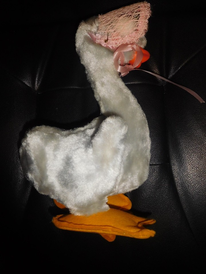 Vtg RUSHTON 13" Rubber Beak HAPPY Goose Duck Doll Stuffed Animal Plush ...